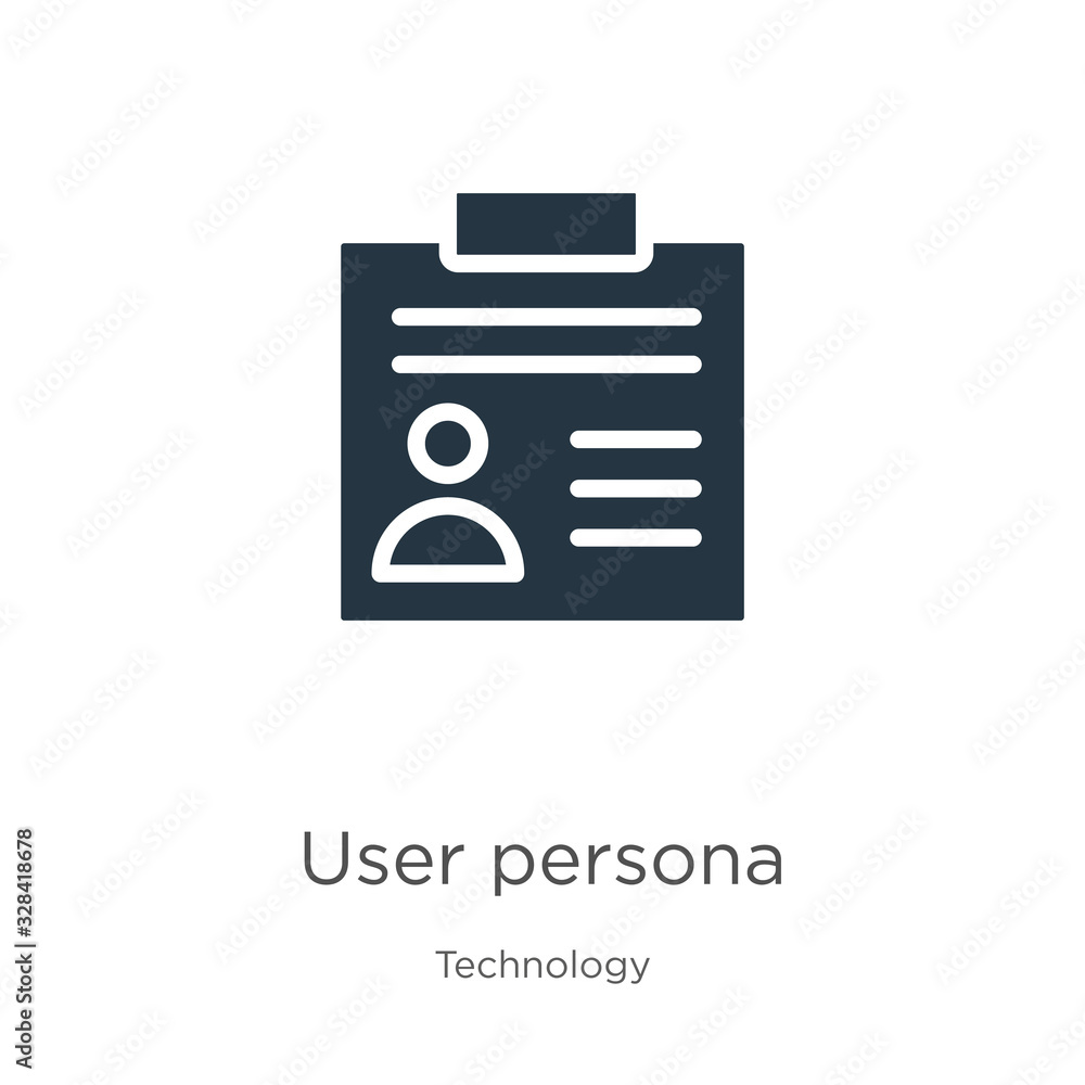 User persona icon vector. Trendy flat user persona icon from technology ...