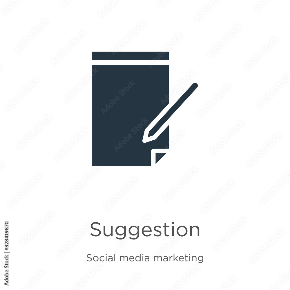 Suggestion icon vector. Trendy flat suggestion icon from social media ...