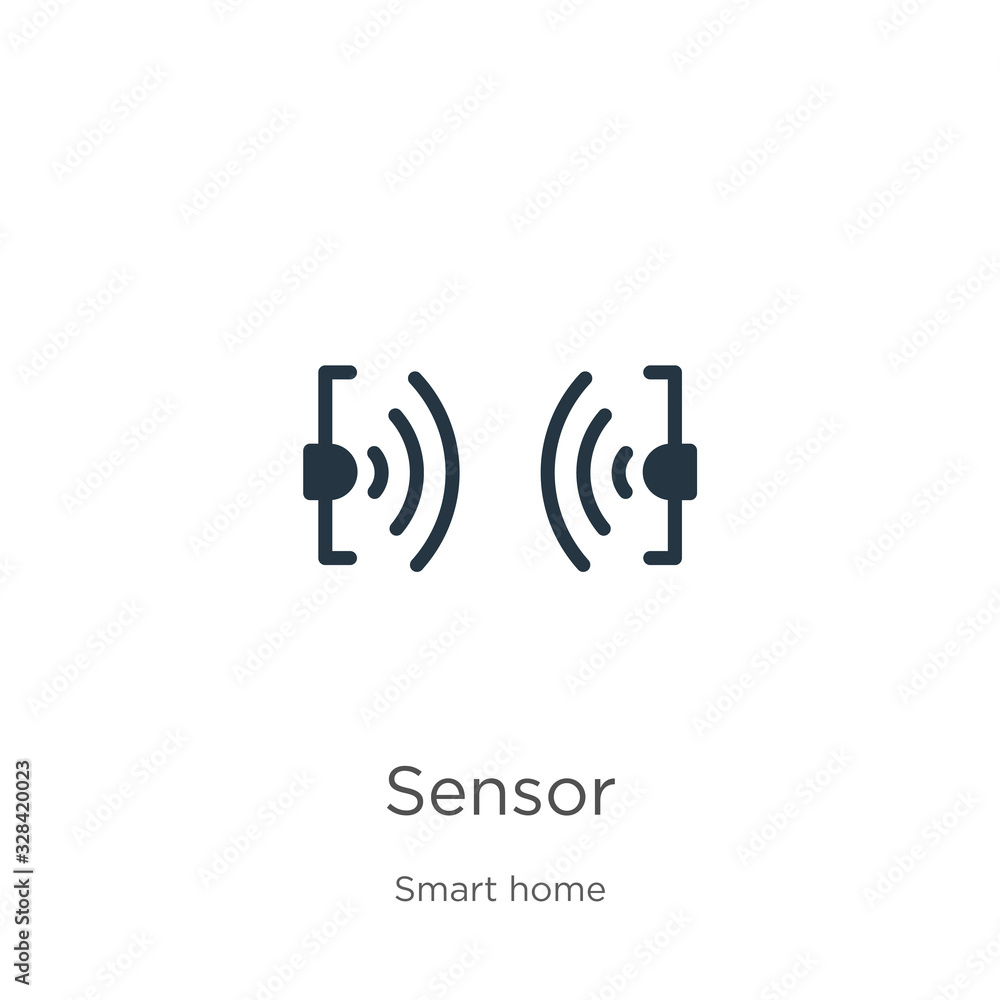 Sensor icon vector. Trendy flat sensor icon from smart house collection ...