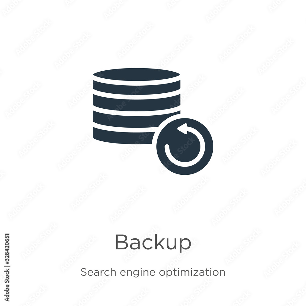 Backup icon vector. Trendy flat backup icon from search engine ...