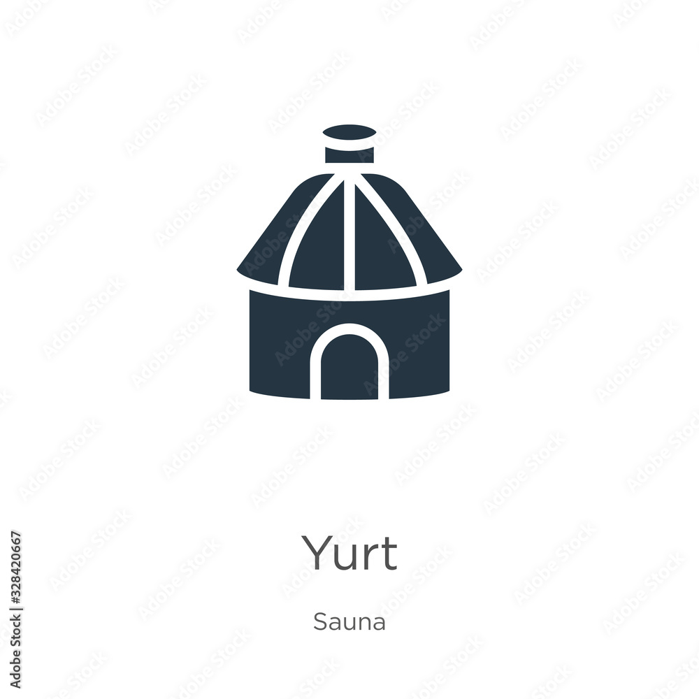 Yurt icon vector. Trendy flat yurt icon from sauna collection isolated ...