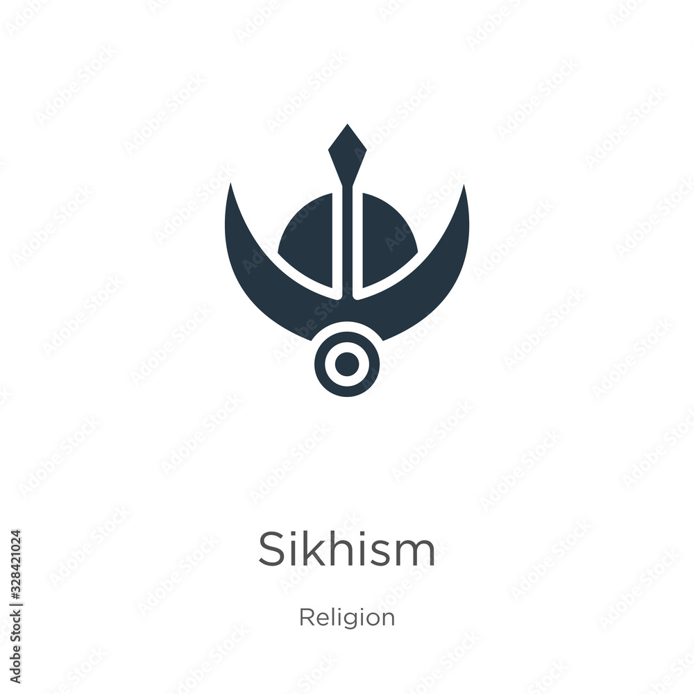 Sikhism icon vector. Trendy flat sikhism icon from religion collection ...