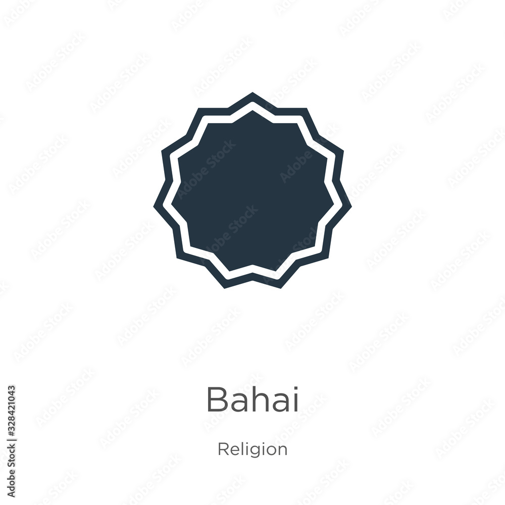 Bahai icon vector. Trendy flat bahai icon from religion collection ...