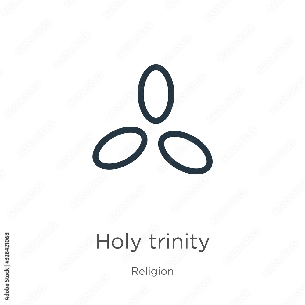 Holy trinity icon vector. Trendy flat holy trinity icon from religion ...