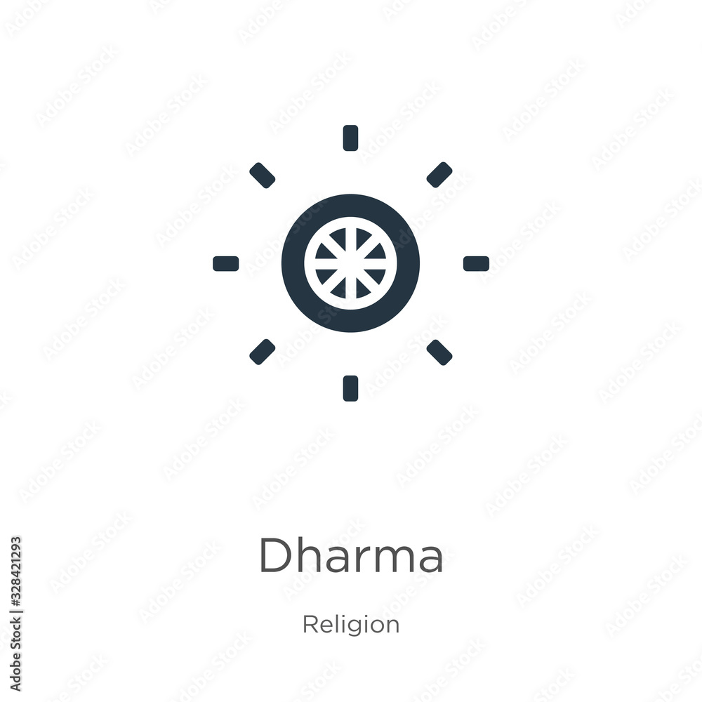 Dharma icon vector. Trendy flat dharma icon from religion collection ...