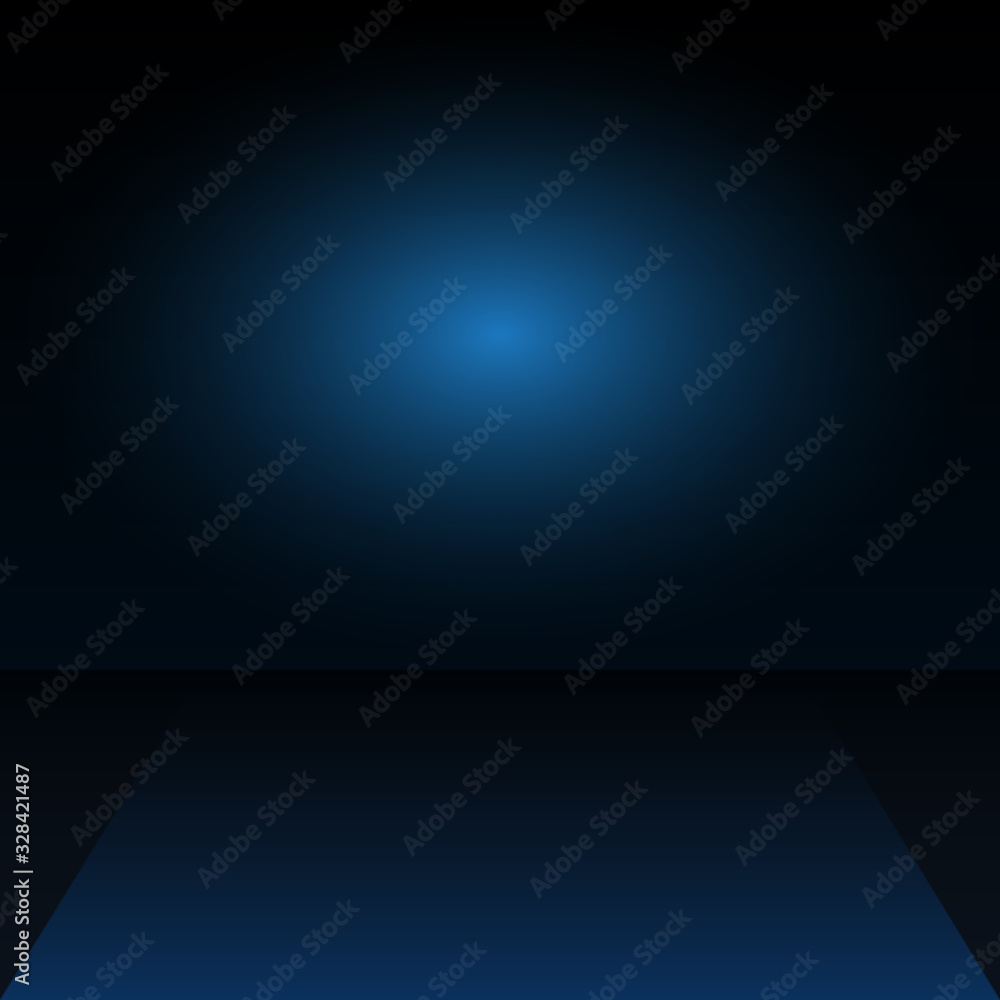 Dark background with blue light effect, vector illustration. Stock ...