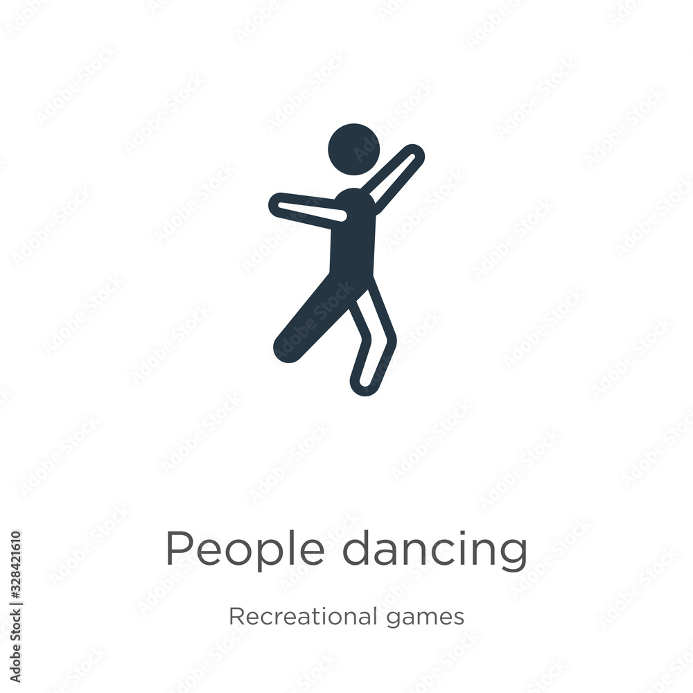 People dancing icon vector. Trendy flat people dancing icon from ...