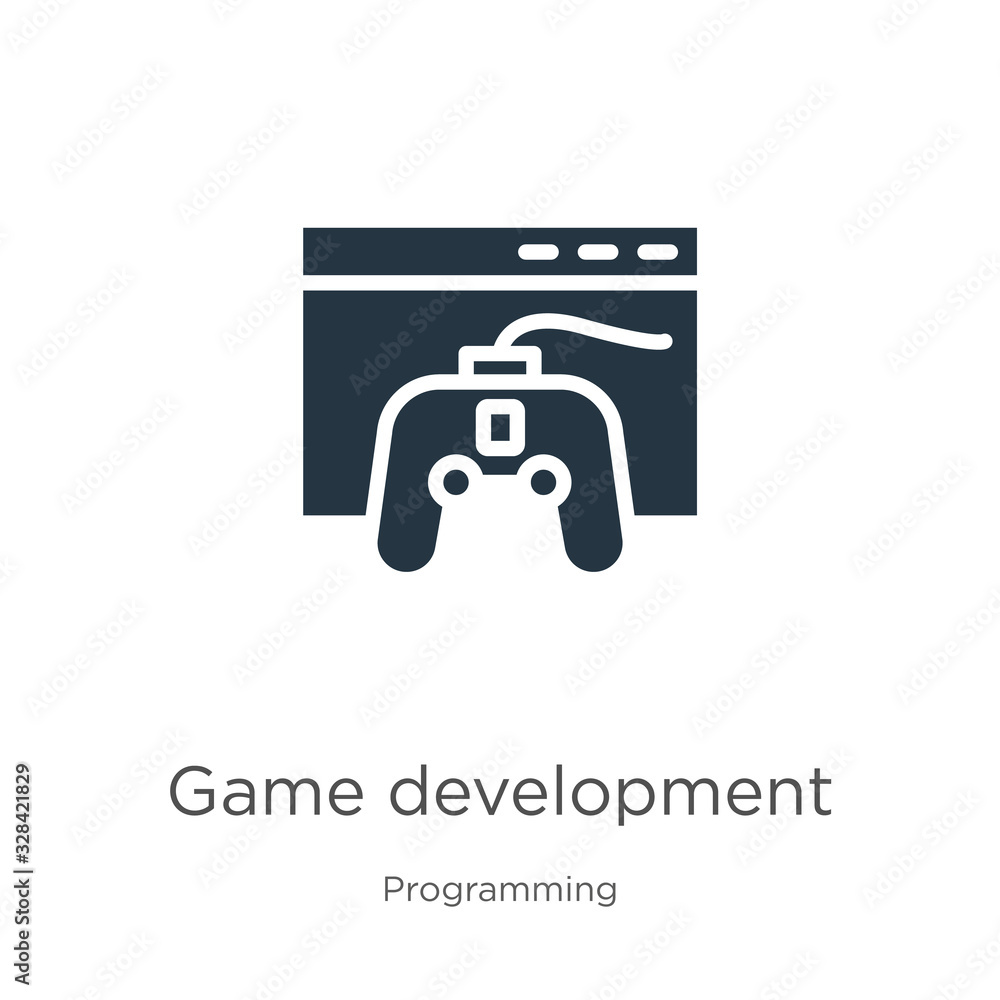 Game development icon vector. Trendy flat game development icon from ...