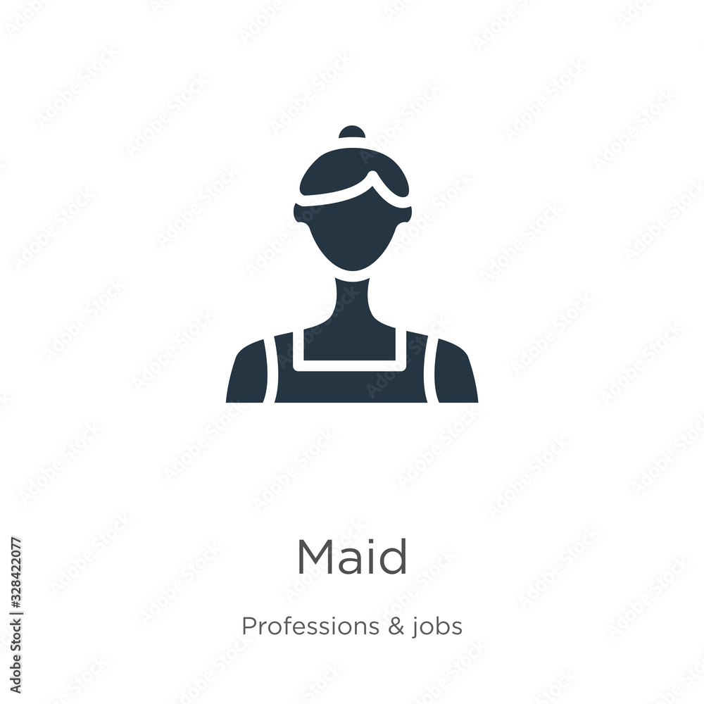 Maid icon vector. Trendy flat maid icon from professions & jobs ...
