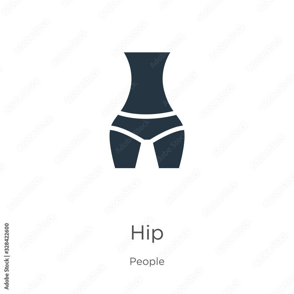Hip icon vector. Trendy flat hip icon from people collection isolated ...