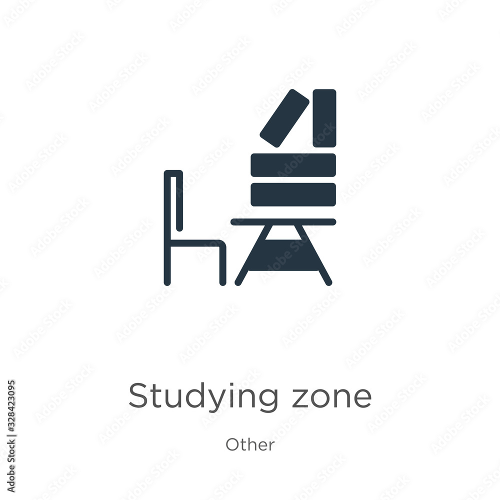 Studying zone icon vector. Trendy flat studying zone icon from other ...