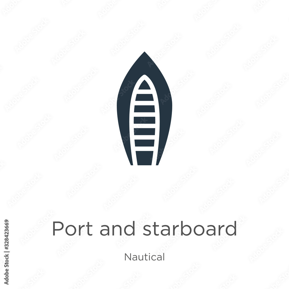 Port and starboard icon vector. Trendy flat port and starboard icon ...