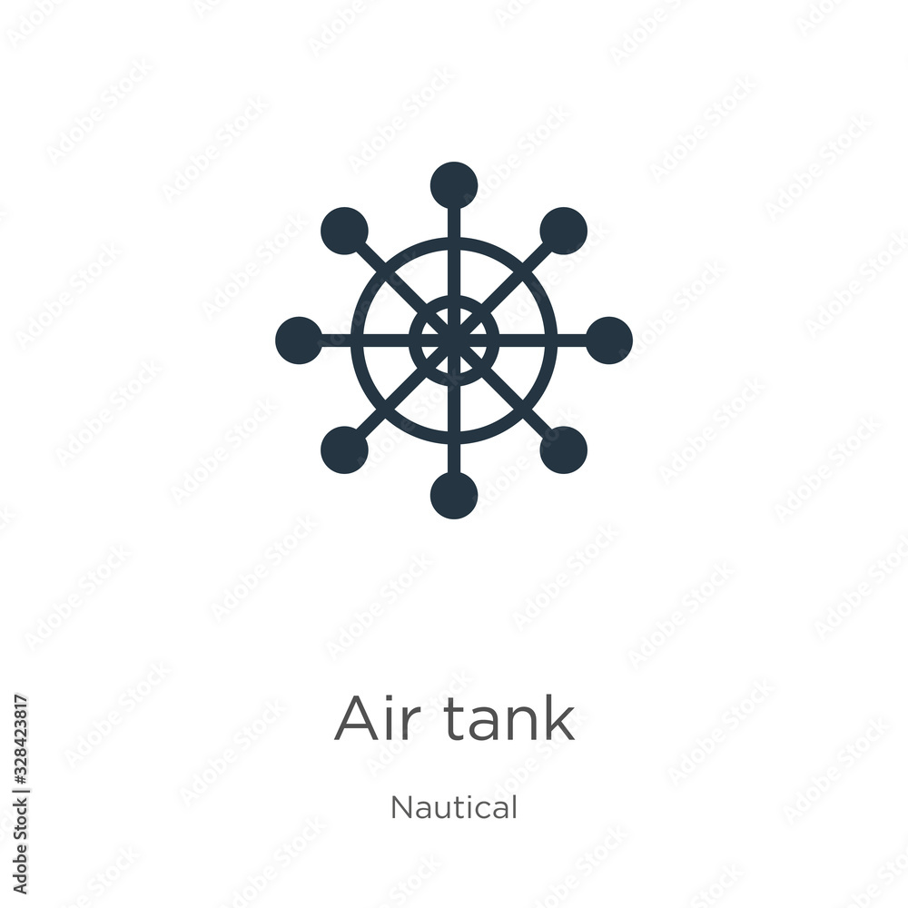 Air tank icon vector. Trendy flat air tank icon from nautical ...
