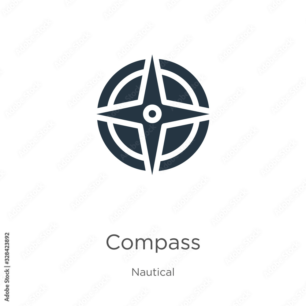 Compass symbol icon vector. Trendy flat compass symbol icon from ...