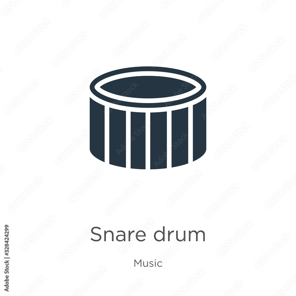 Snare drum icon vector. Trendy flat snare drum icon from music collection isolated on white ...