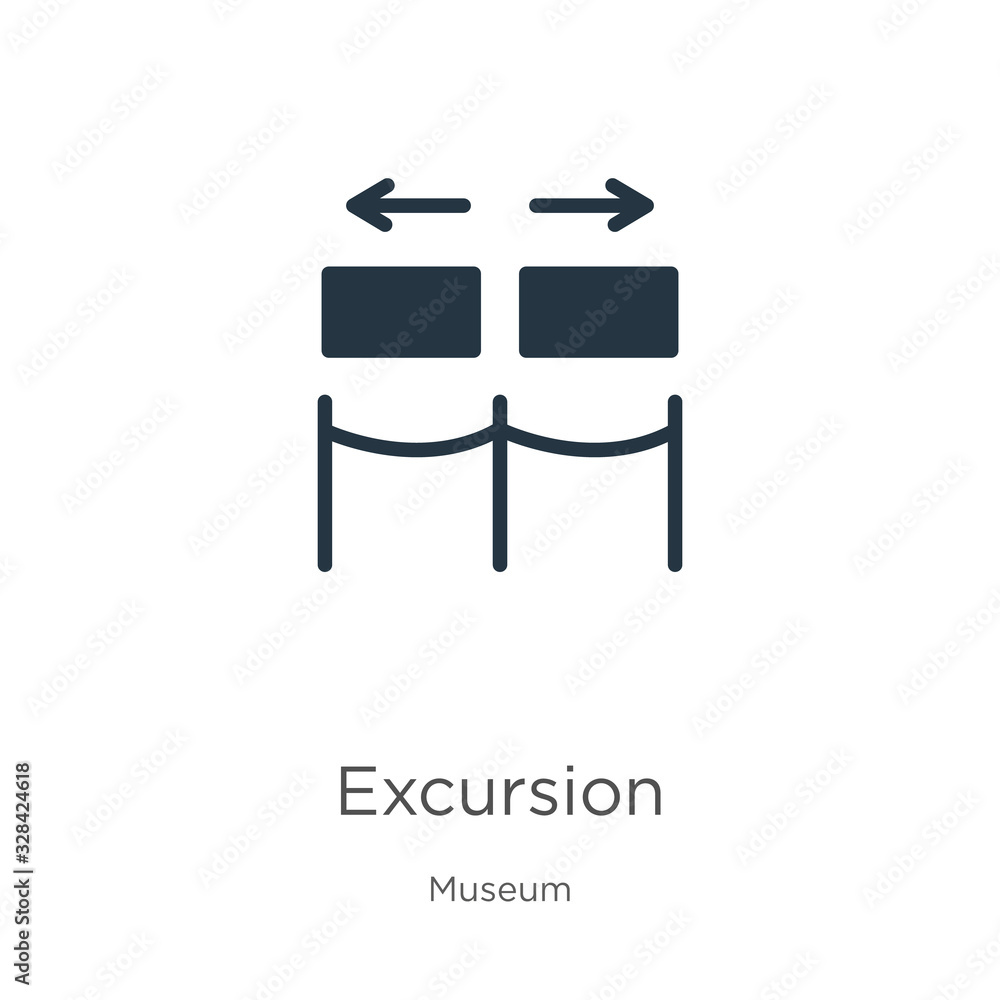 Excursion icon vector. Trendy flat excursion icon from museum ...