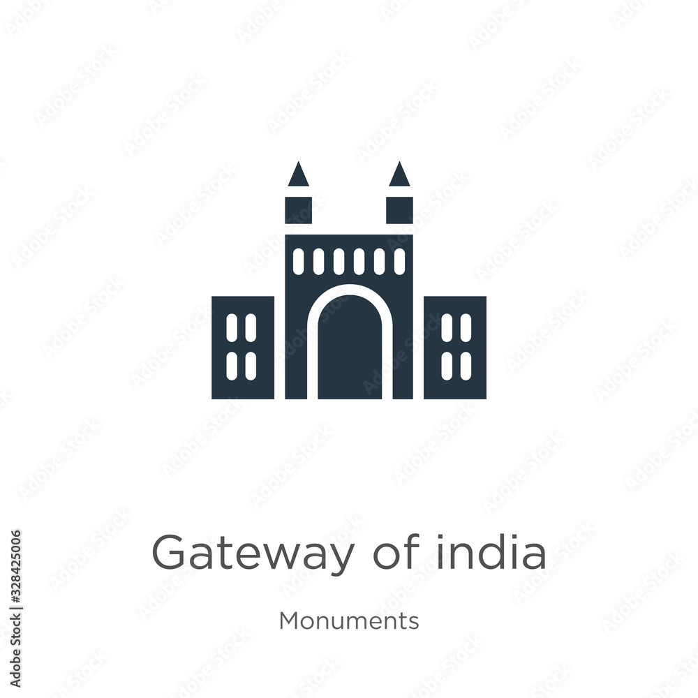 Gateway of india icon vector. Trendy flat gateway of india icon from ...