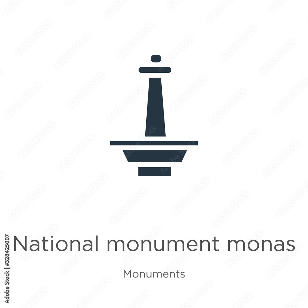 National monument monas icon vector. Trendy flat national monument ...