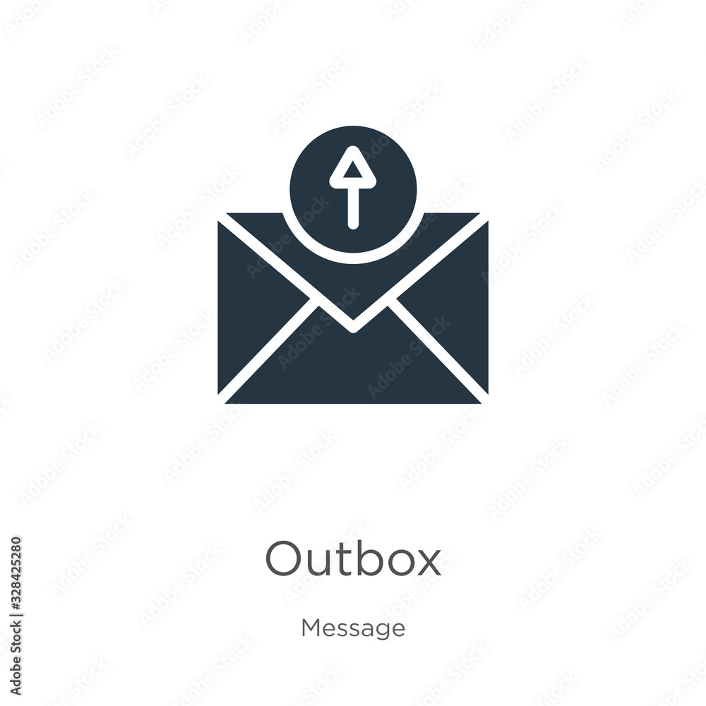 Outbox icon vector. Trendy flat outbox icon from message collection ... Outbox icon vector. Trendy flat outbox icon from message collection ...