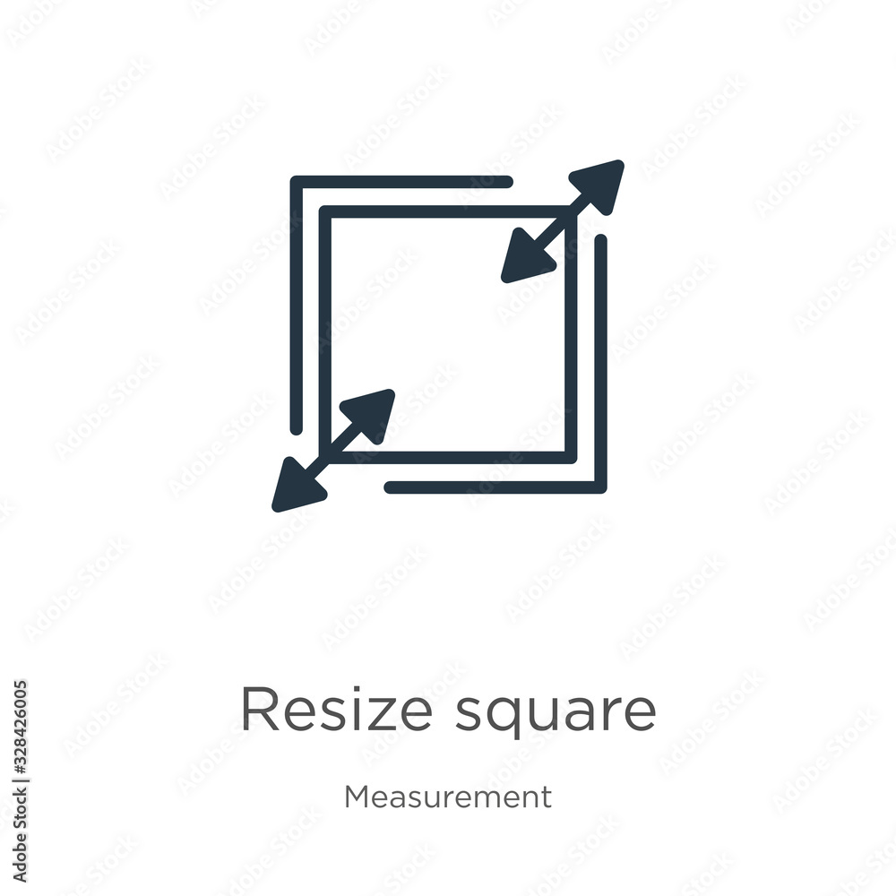 Resize square icon vector. Trendy flat resize square icon from ...
