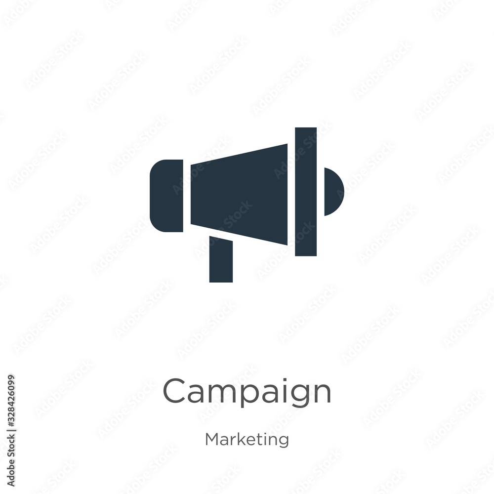 Campaign icon vector. Trendy flat campaign icon from marketing ...