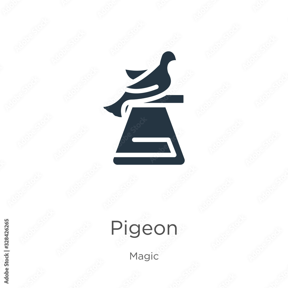 Pigeon icon vector. Trendy flat pigeon icon from magic collection ...
