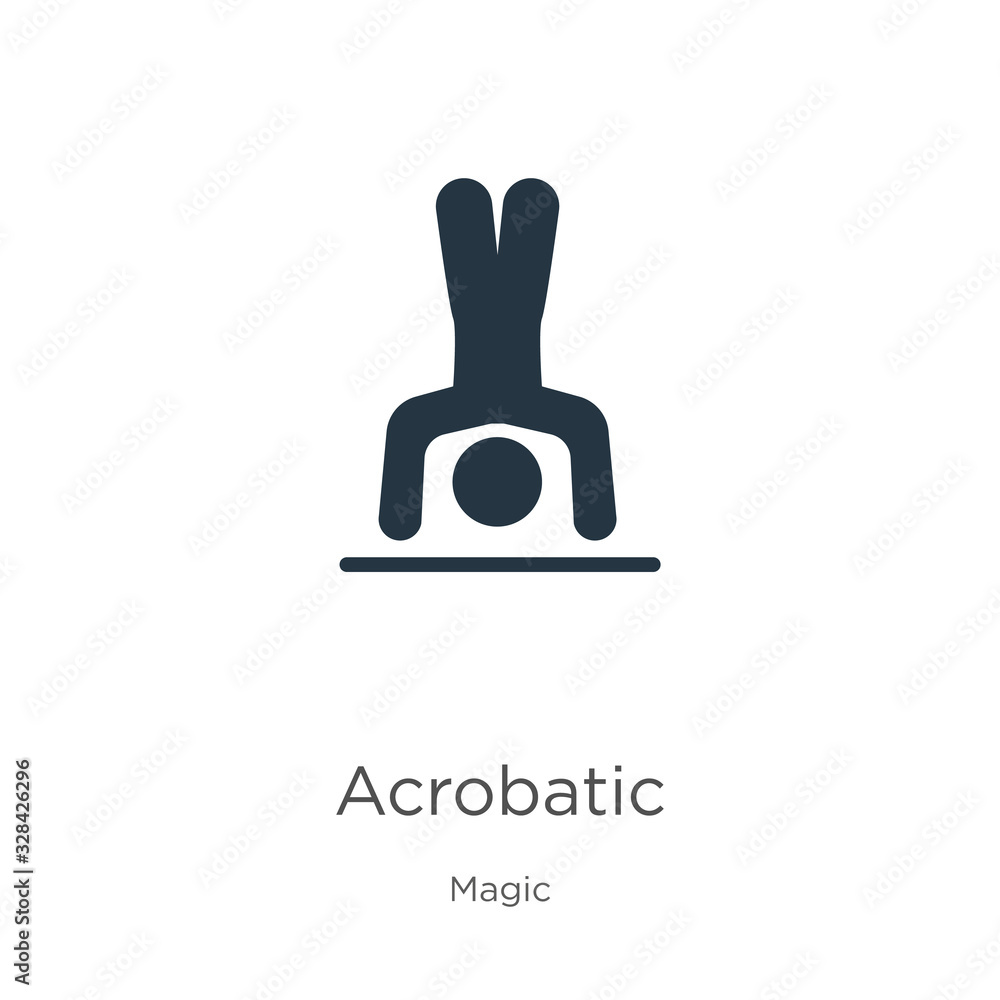 Acrobatic icon vector. Trendy flat acrobatic icon from magic collection ...
