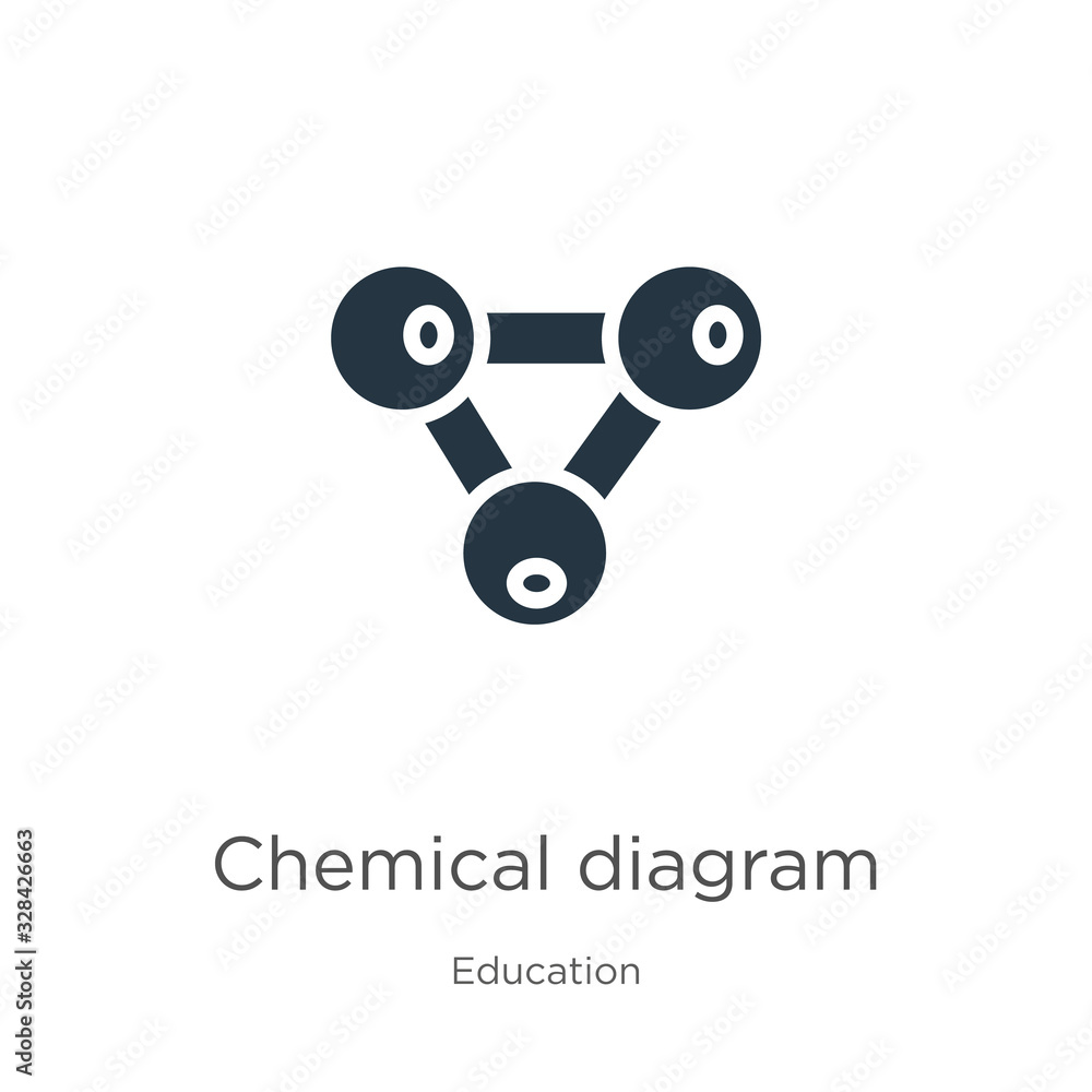 Chemical diagram icon vector. Trendy flat chemical diagram icon from ...