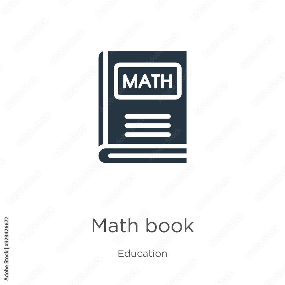 Math book icon vector. Trendy flat math book icon from education ...