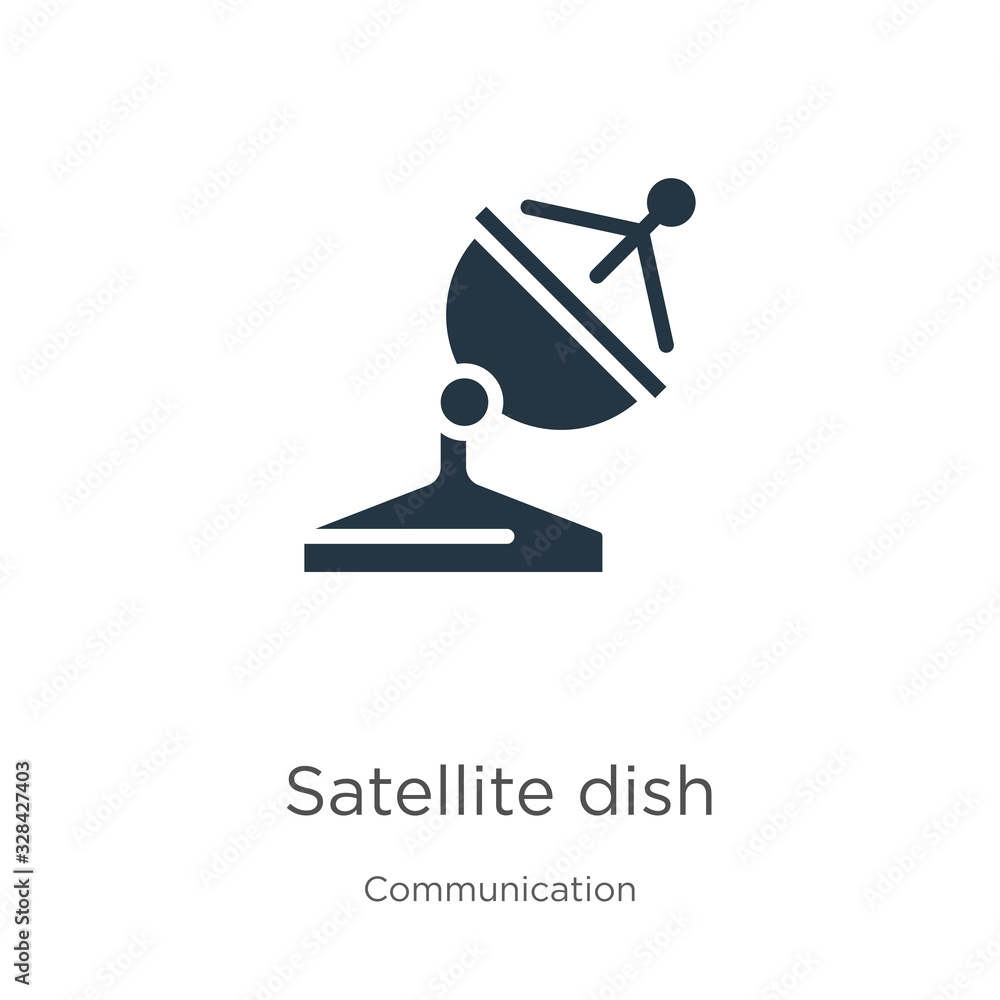 Satellite dish icon vector. Trendy flat satellite dish icon from ...