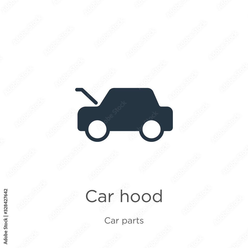Car hood icon vector. Trendy flat car hood icon from car parts ...