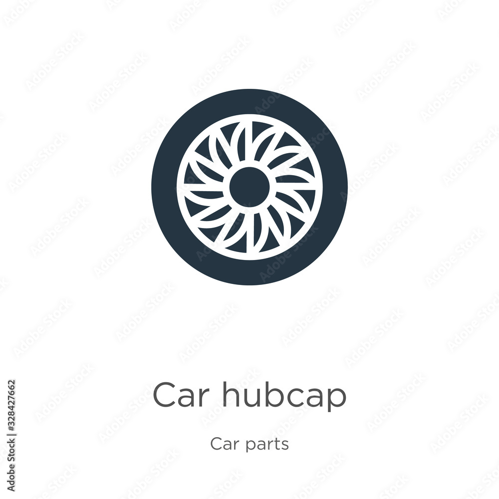 Car hubcap icon vector. Trendy flat car hubcap icon from car parts ...
