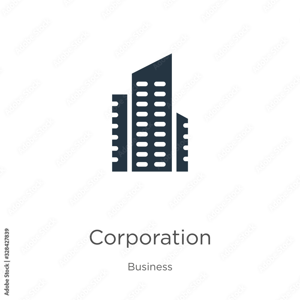 Corporation icon vector. Trendy flat corporation icon from business ...