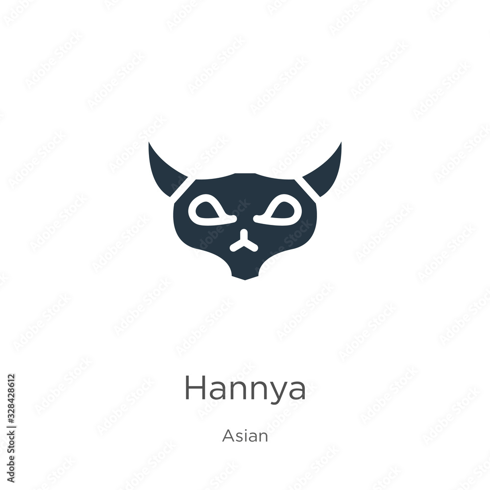 Hannya icon vector. Trendy flat hannya icon from asian collection ...
