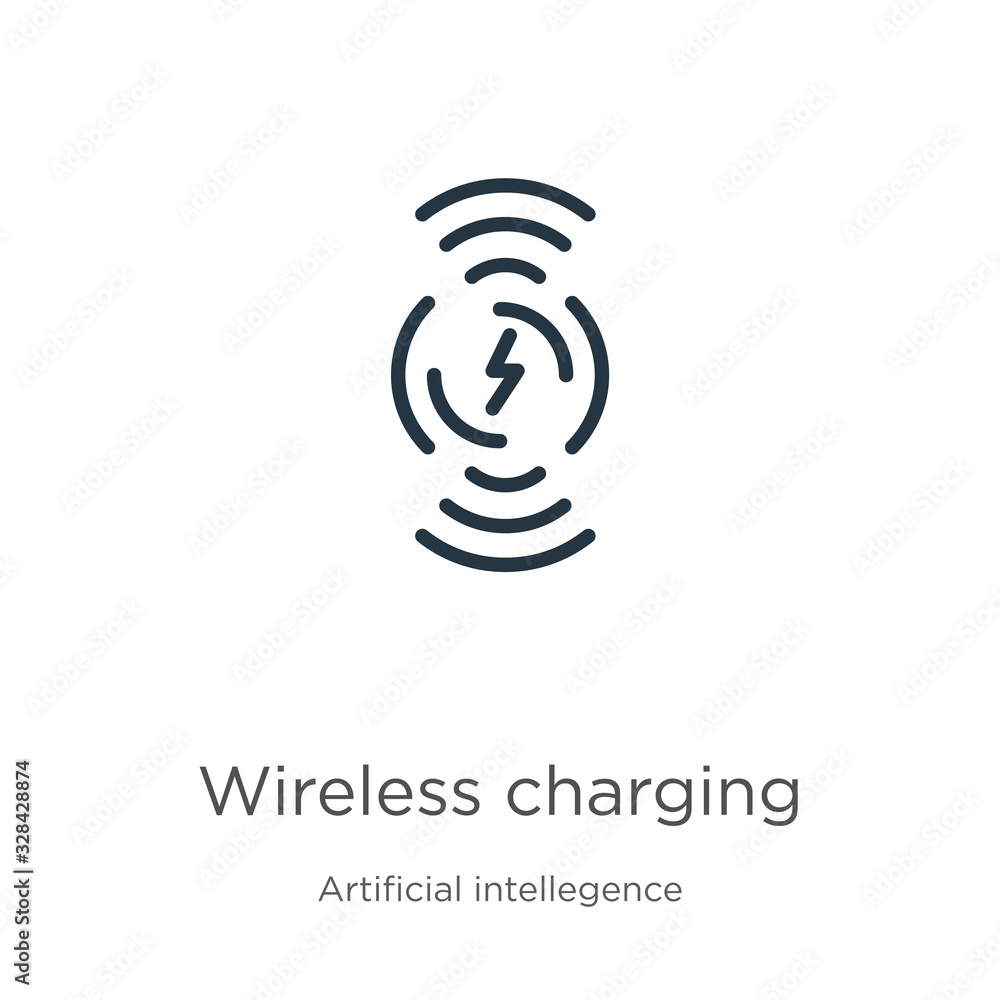 Wireless charging icon vector. Trendy flat wireless charging icon from ...