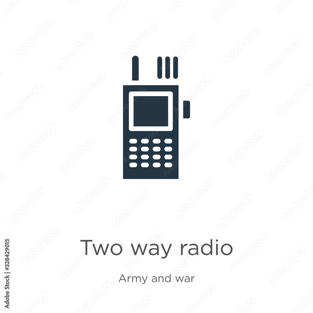Two way radio icon vector. Trendy flat two way radio icon from army and ...