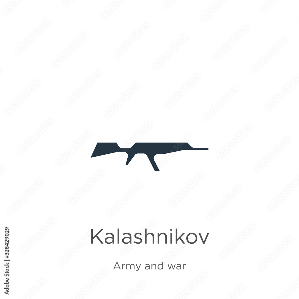 Vetor de Kalashnikov icon vector. Trendy flat kalashnikov icon from ...