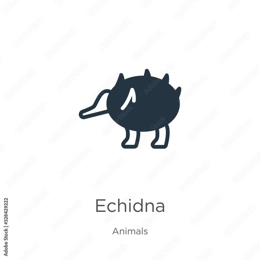 Echidna icon vector. Trendy flat echidna icon from animals collection ...