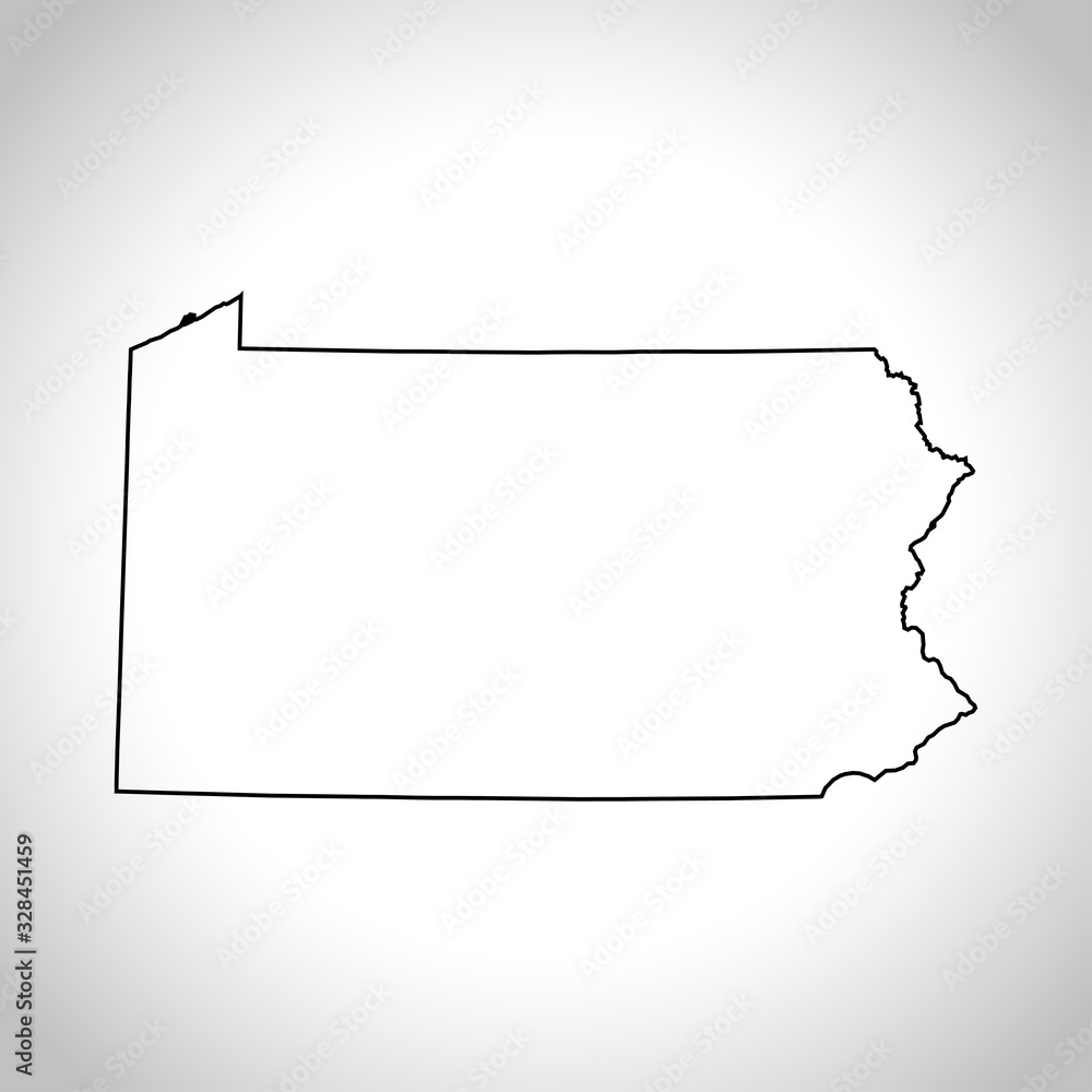 map of Pennsylvania Stock Vector | Adobe Stock