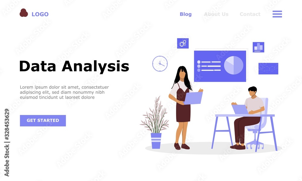 Data Analysis Vector Illustration Concept, Suitable for web landing ...