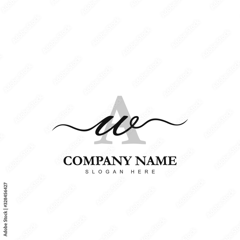 Initial WA logo luxury beauty template illustration Stock Vector ...