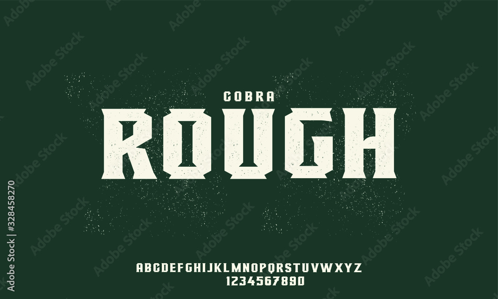 rough rugged cobra retro typeface, victorian vintage display font ...