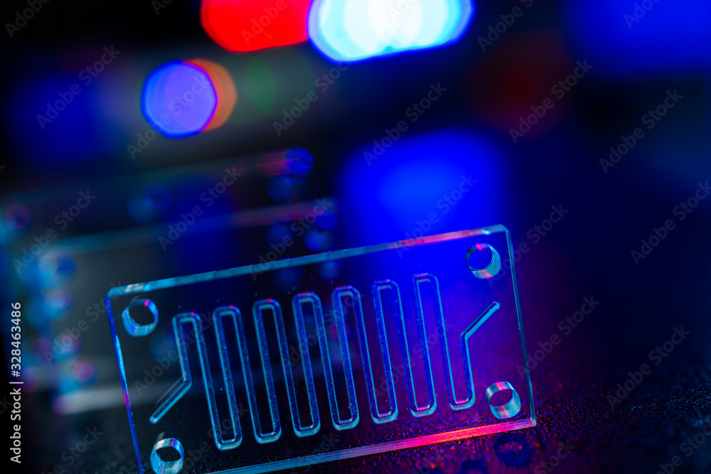 Organ-on-a-chip (OOC) - microfluidic device chip that simulates ...