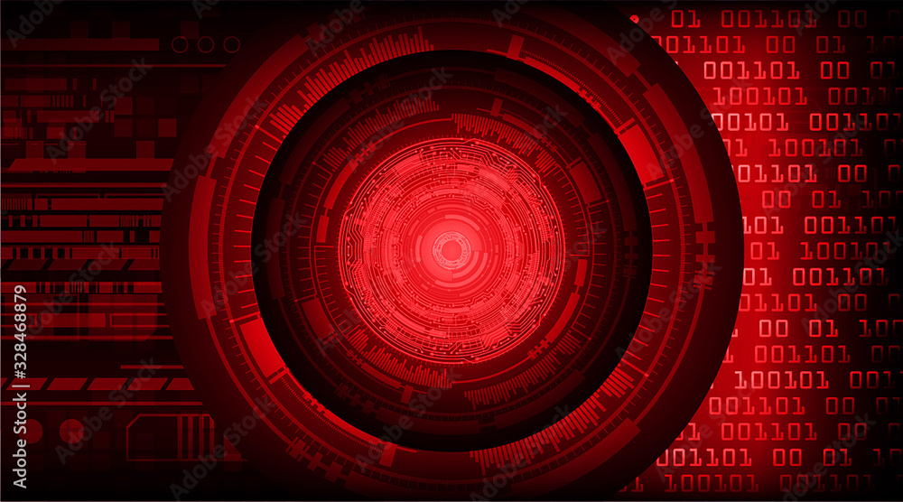 red eye cyber circuit future technology concept background Stock Vector ...