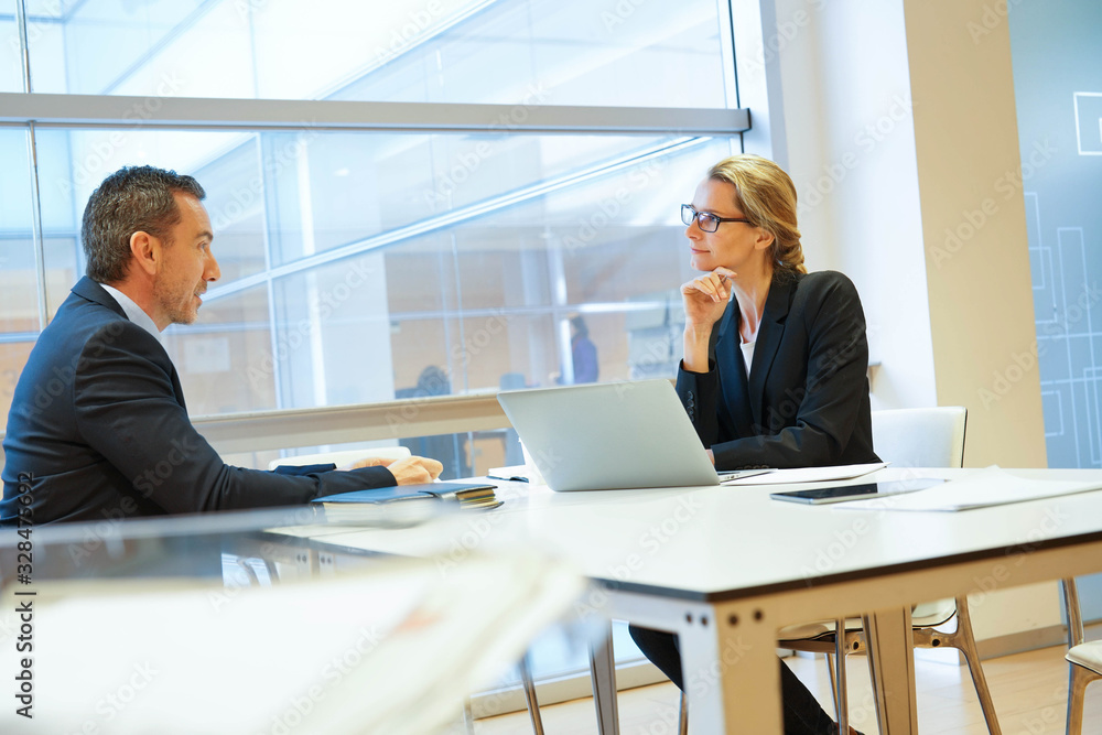 Executive man having an interview for job position Stock Photo | Adobe ...