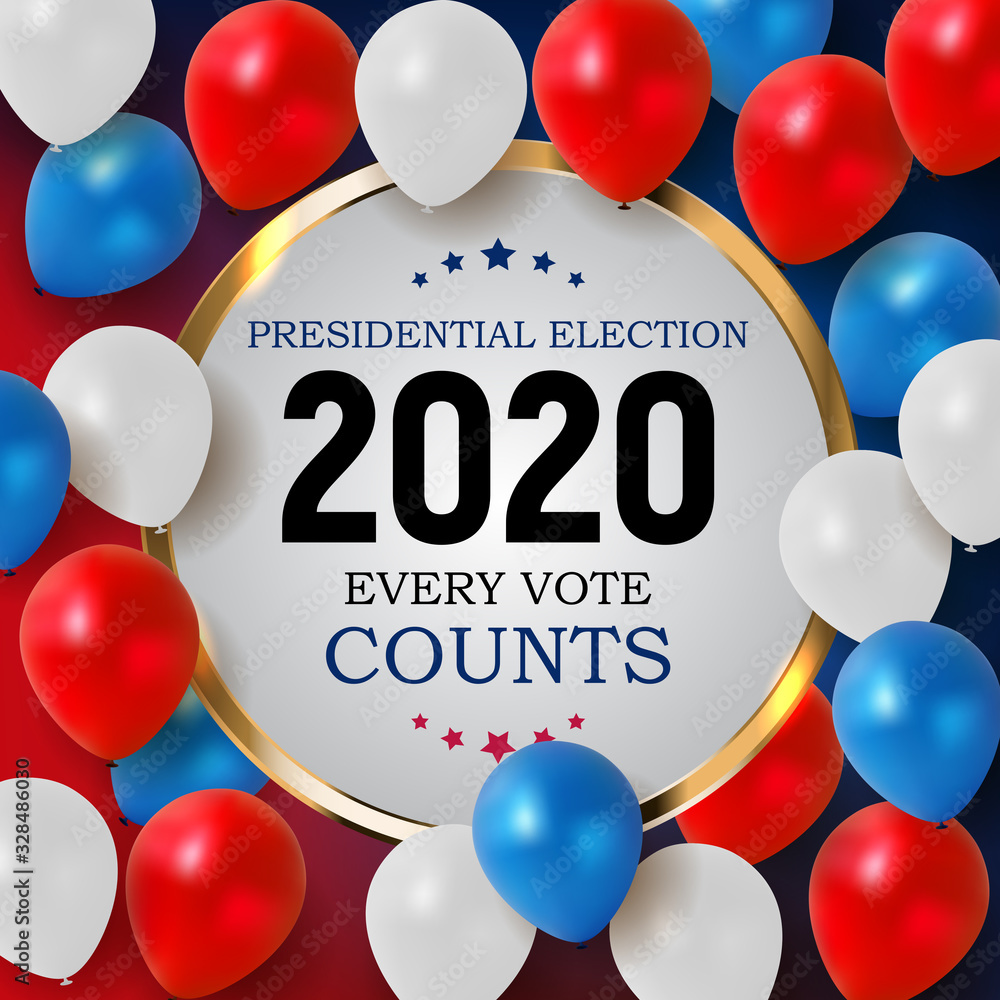 2020 United States of America Presidential Election Background. Vector ...