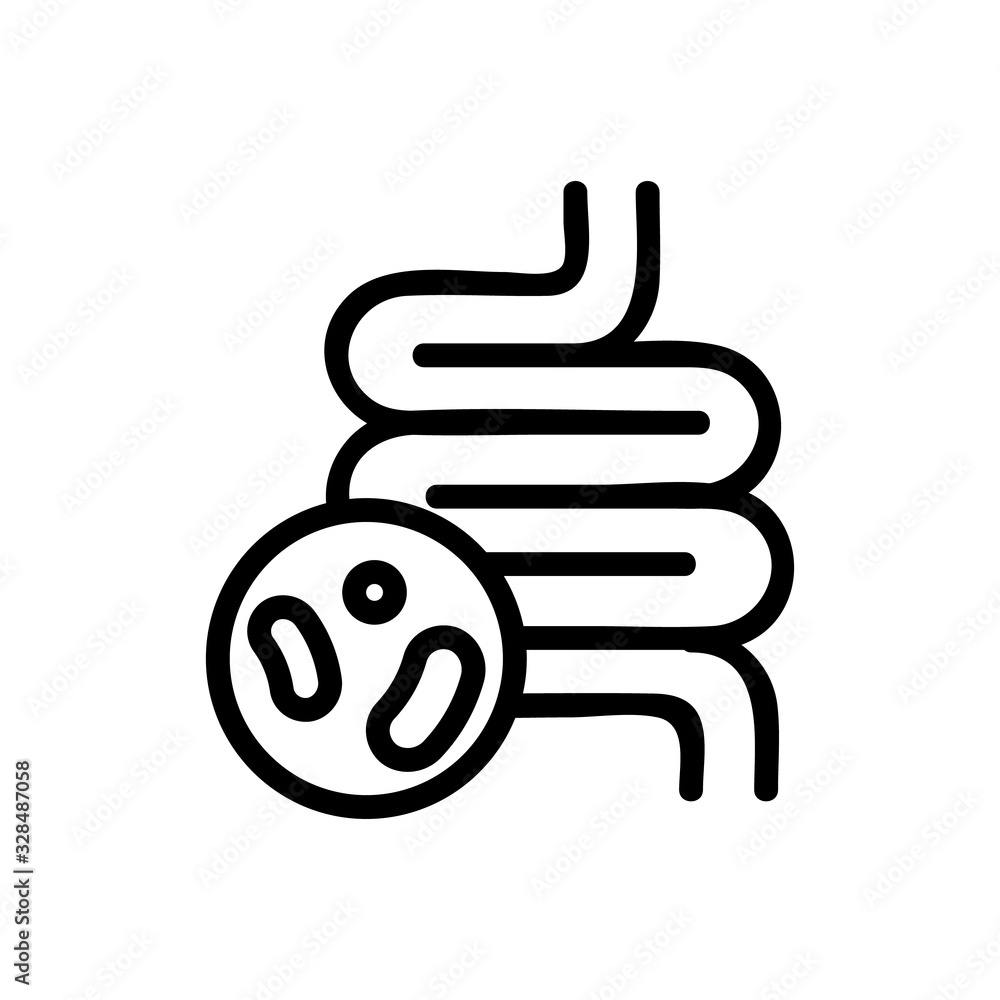 Probiotic Icon Vector Thin Line Sign Isolated Contour Symbol