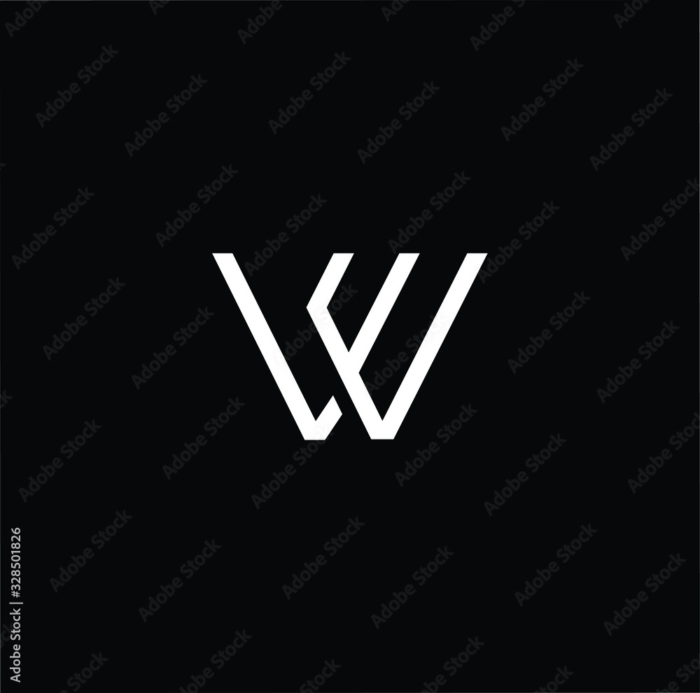 Initial based modern and minimal Logo. WF FW letter trendy fonts ...