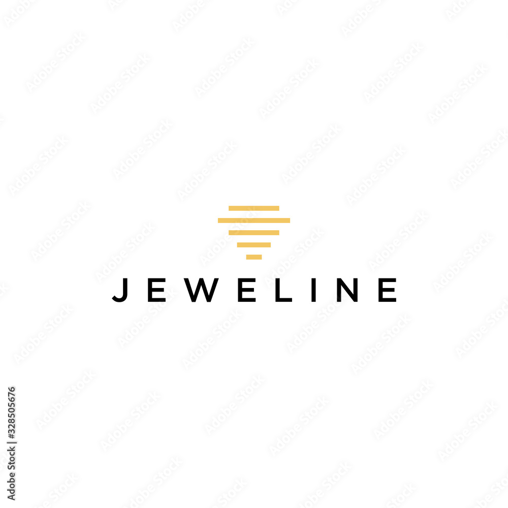 jewel logo design with line graphic vector illustration Stock Vector ...
