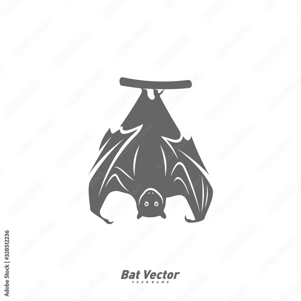 Bat logo vector template. Silhouette of bat design illustration Stock ...